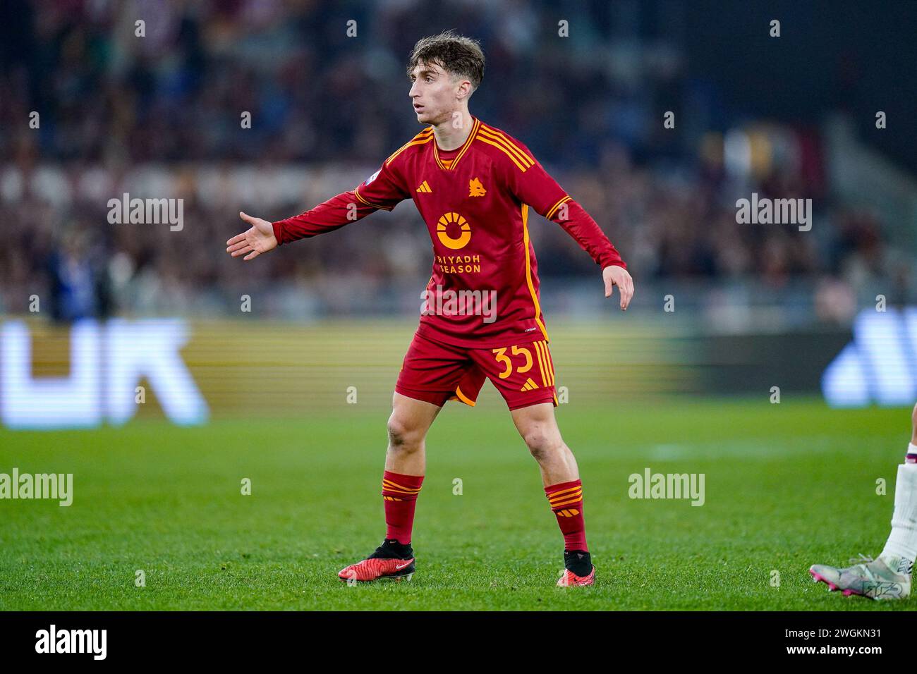 Rome, Italy. 05th Feb, 2024. Tommaso Baldanzi of AS Roma during the ...