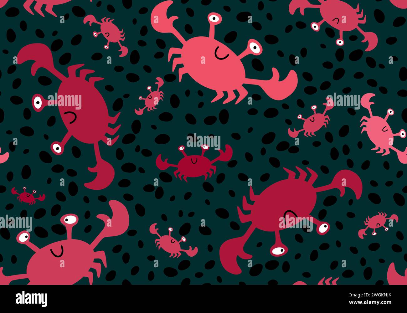 Seamless animals seamless crabs pattern for wrapping paper and fabrics ...