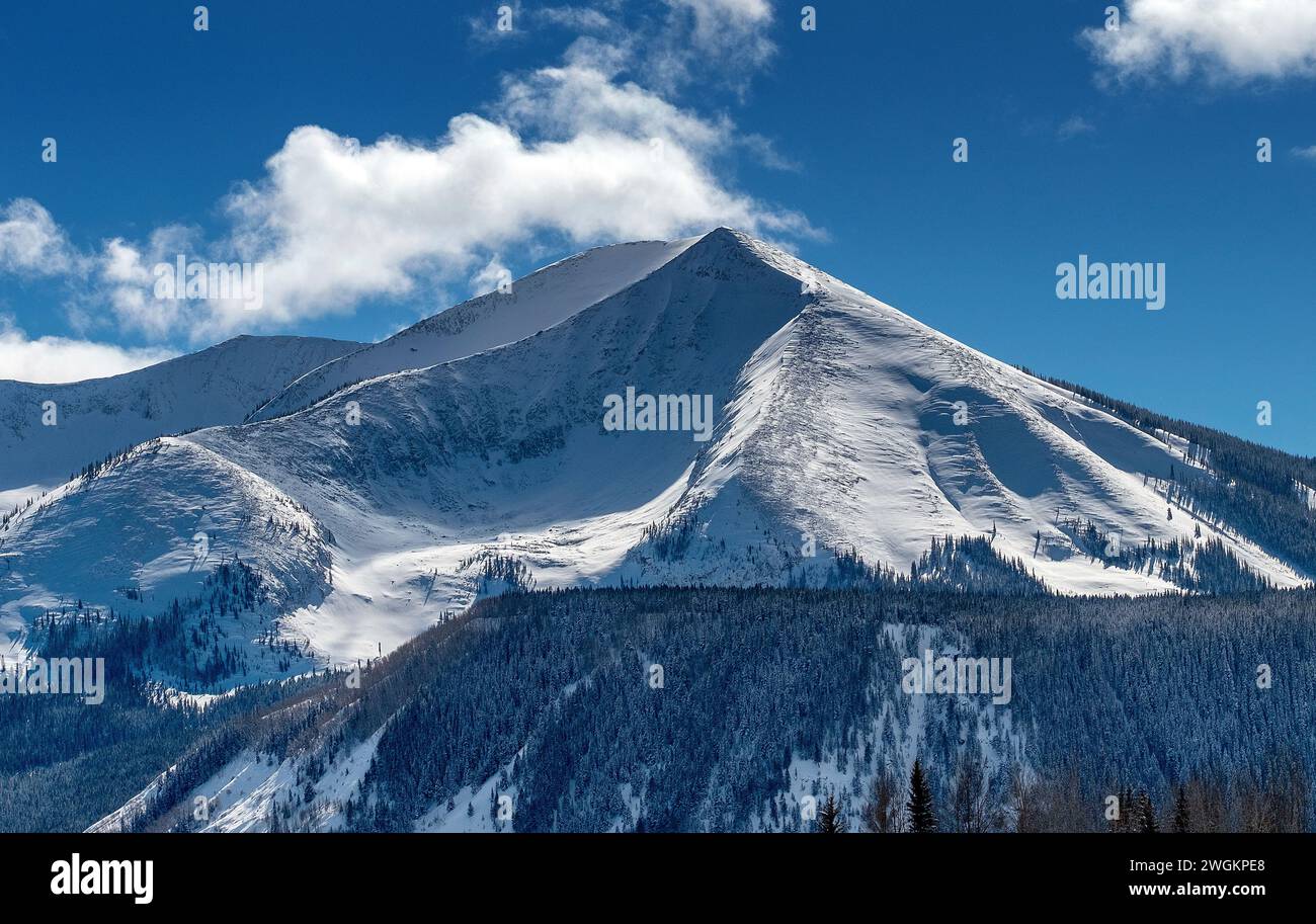 February 04, 2024: Crested Butte and the West Elk Range provide a ...