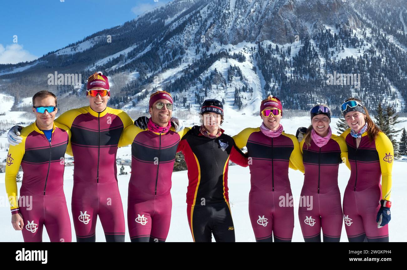 February 04, 2024: The Colorado Mesa University Nordic Team following ...