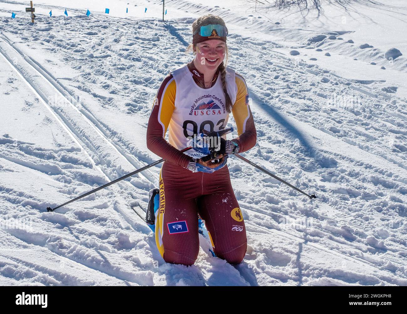 February 04, 2024: University of Wyoming's, Annie Miller, following her ...