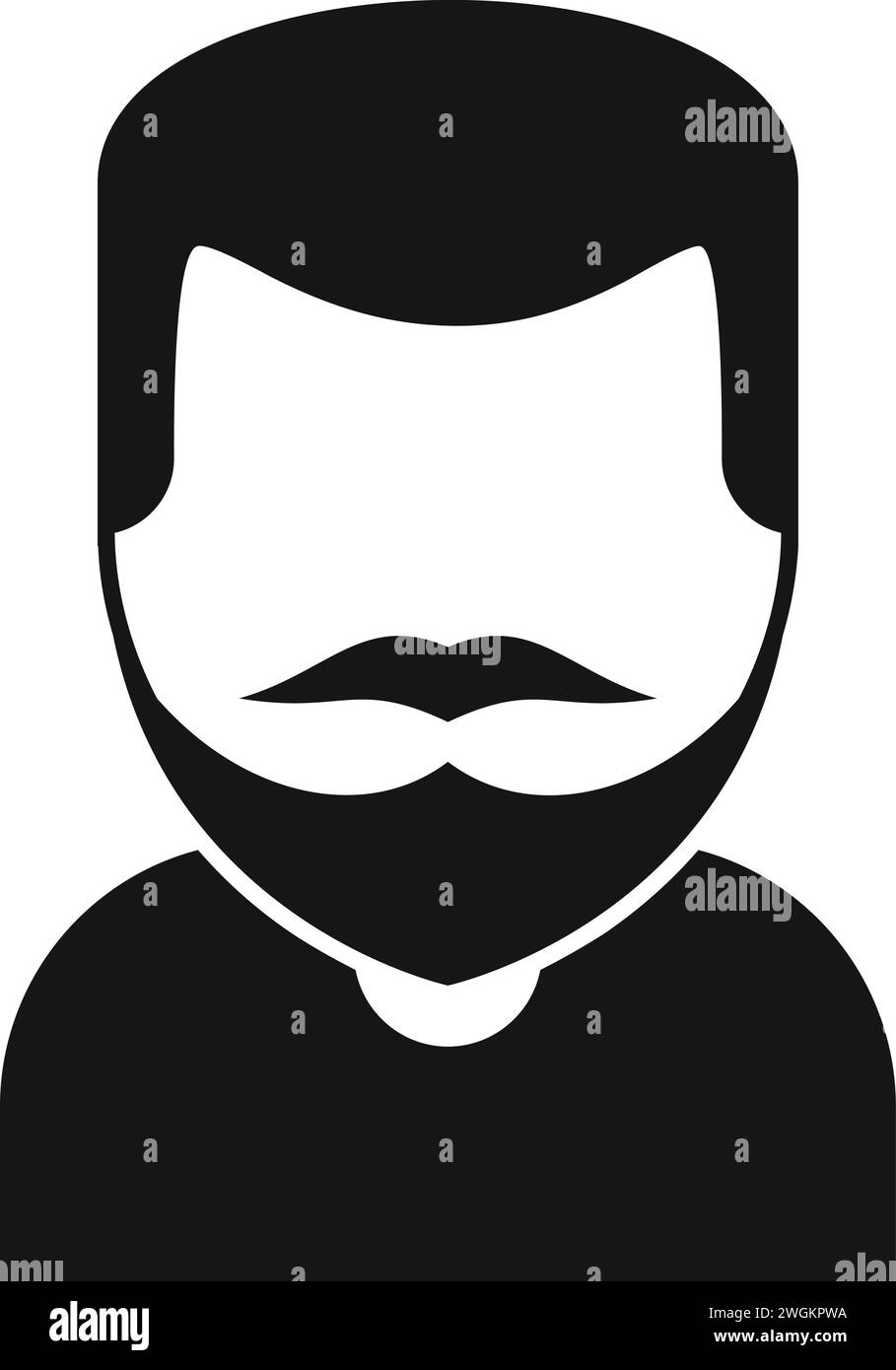 Fashion facial goatee icon simple vector. Model character. Aged ...
