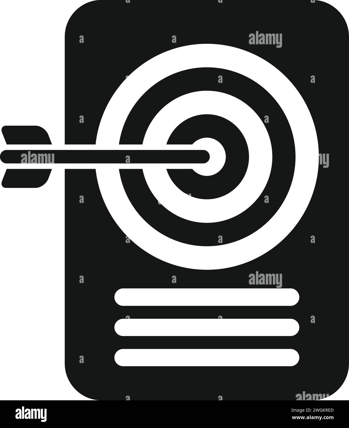 Paper target management icon simple vector. Risk strategy. Plan process ...