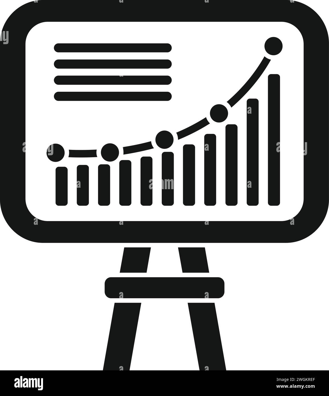 Board chart management icon simple vector. Digital process. Company ...