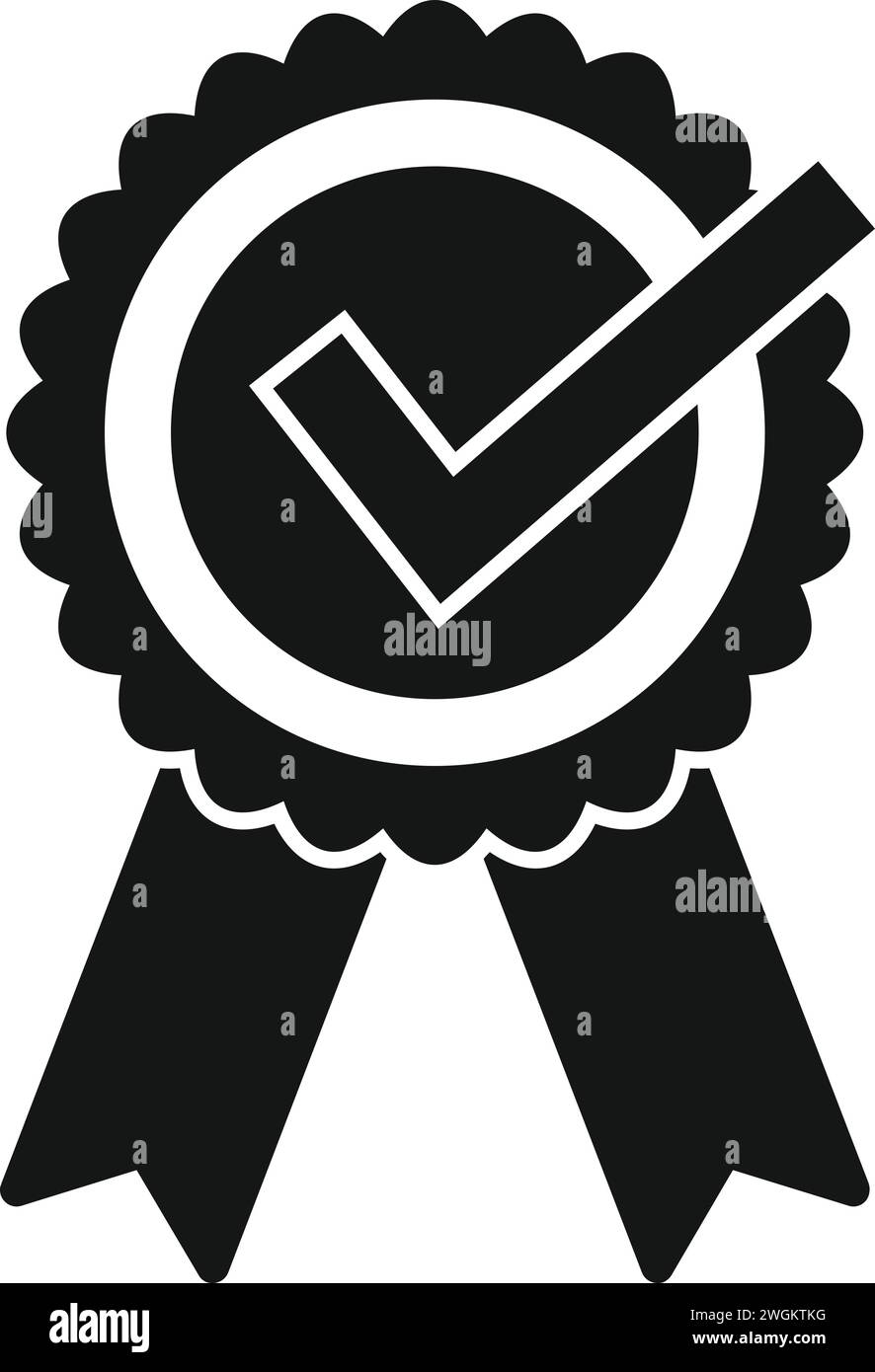 Approved emblem icon simple vector. Explore review think. Control focus ...