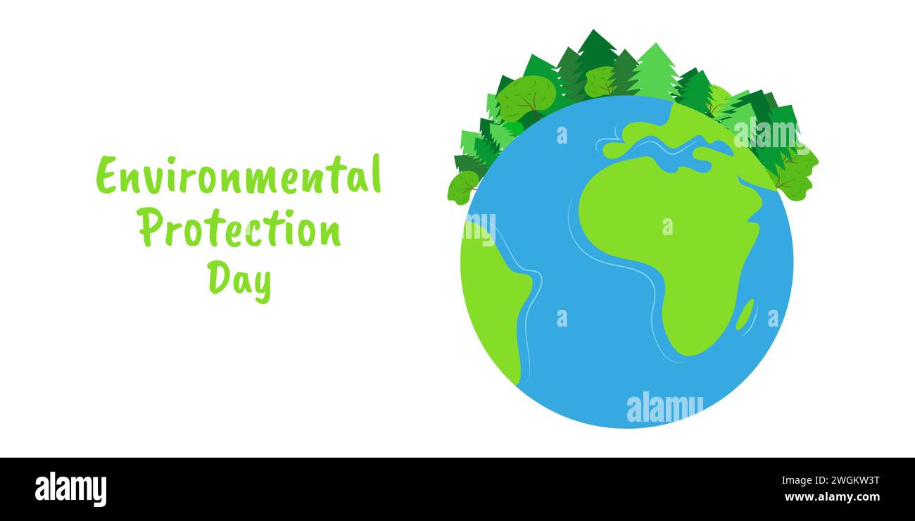 Environmental Protection Day Save the Planet Earth. Planet Earth with ...
