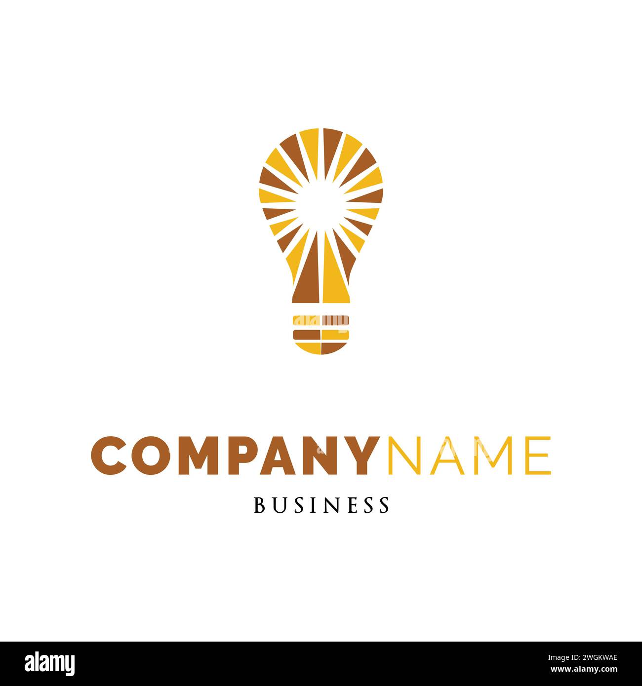 Lamp Light, Lamp or Light Bulb Icon Logo Design Template Stock Vector ...