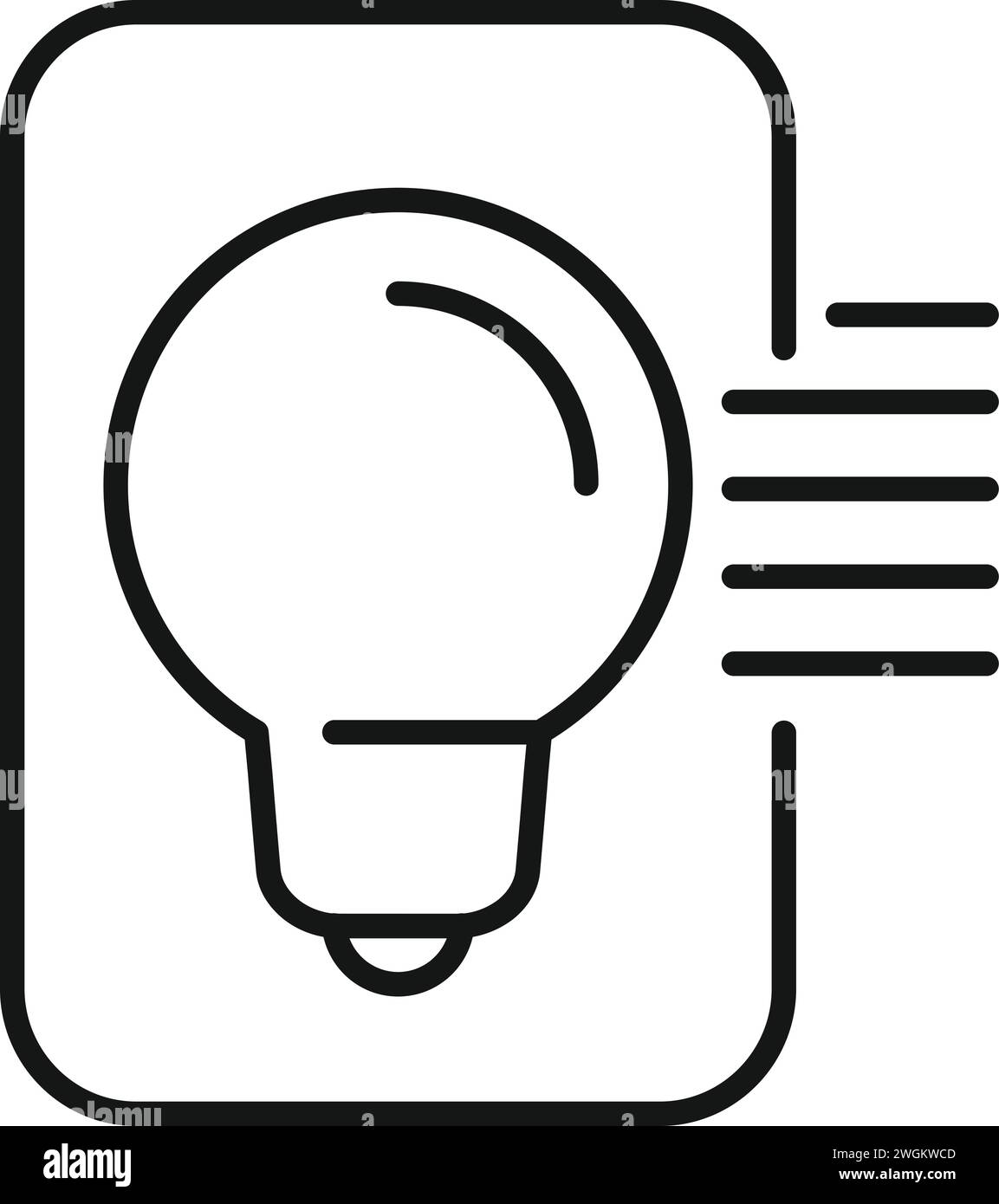 Data bulb idea icon outline vector. Insight case. Study risk control ...
