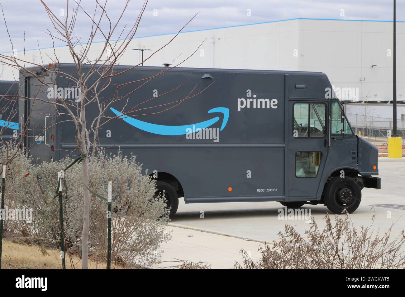 San Antonio, USA. 05th Feb, 2024. An Amazon Prime walk-in cargo van ...