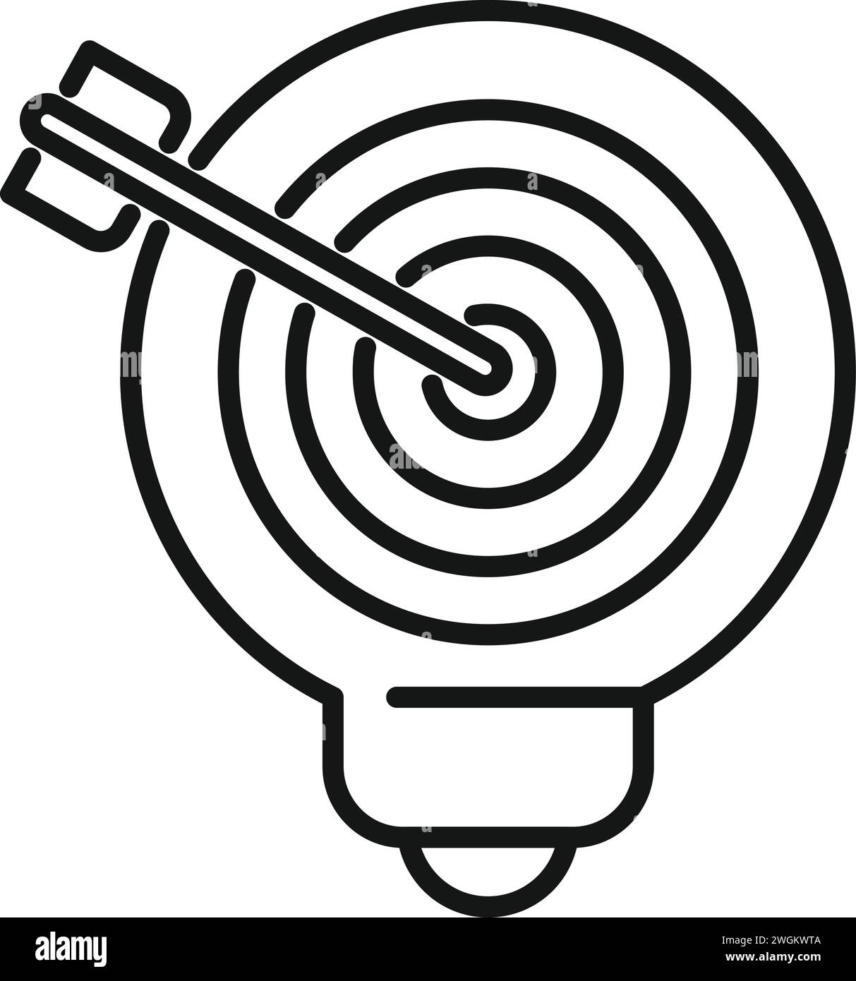 Target idea business icon outline vector. Focus vision. Study case data ...