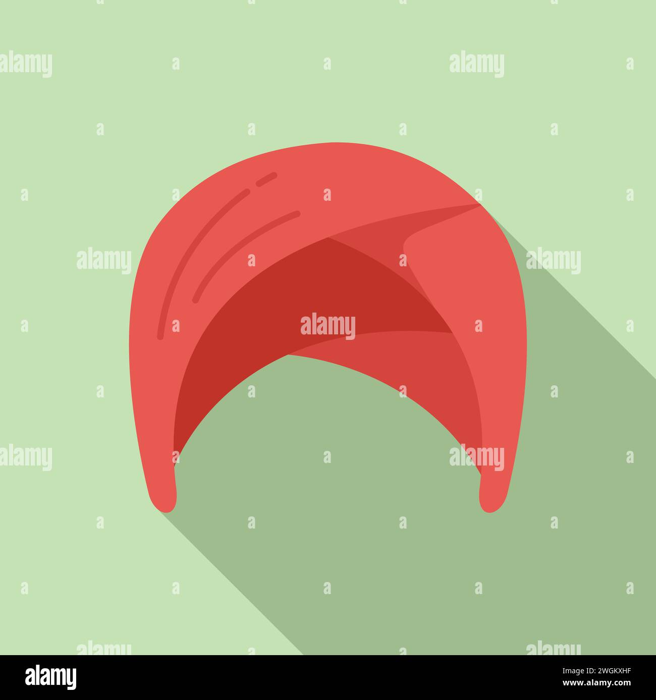 Arab turban icon flat vector. Asian head accessories. Traditional ...