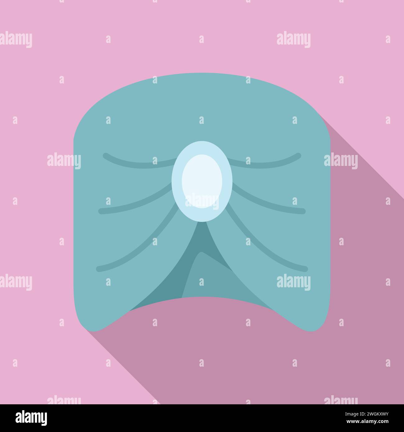 Head turban icon flat vector. Indian headgear. Islamic scarf garment ...