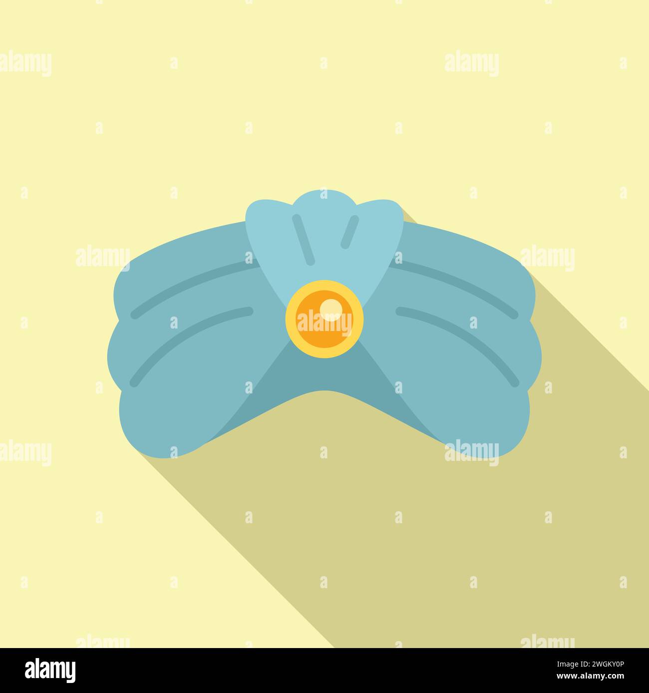 People turban icon flat vector. Costume desert. Attire traditional ...