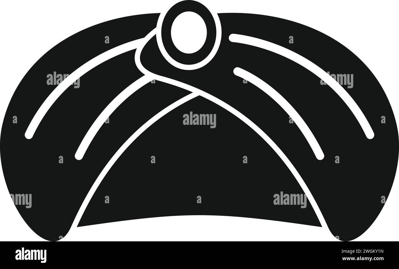 Arabic turban icon simple vector. Asian head culture. Islam people ...