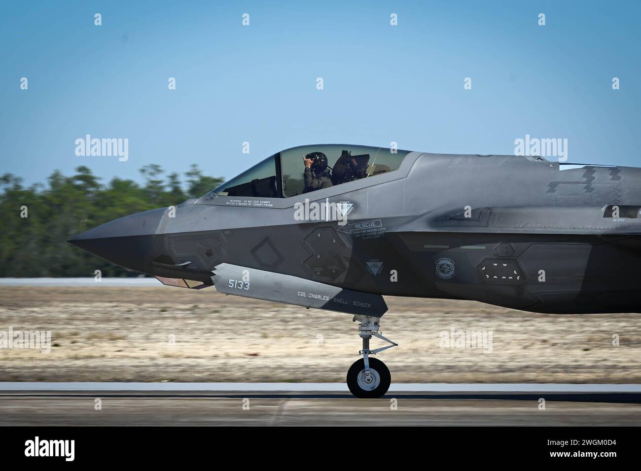 U.S. Air Force Maj. David Fishel, a 60th Fighter Squadron F-35A ...