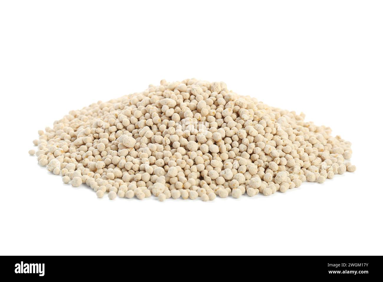 Pile of granular fertilizer isolated on white background Stock Photo ...