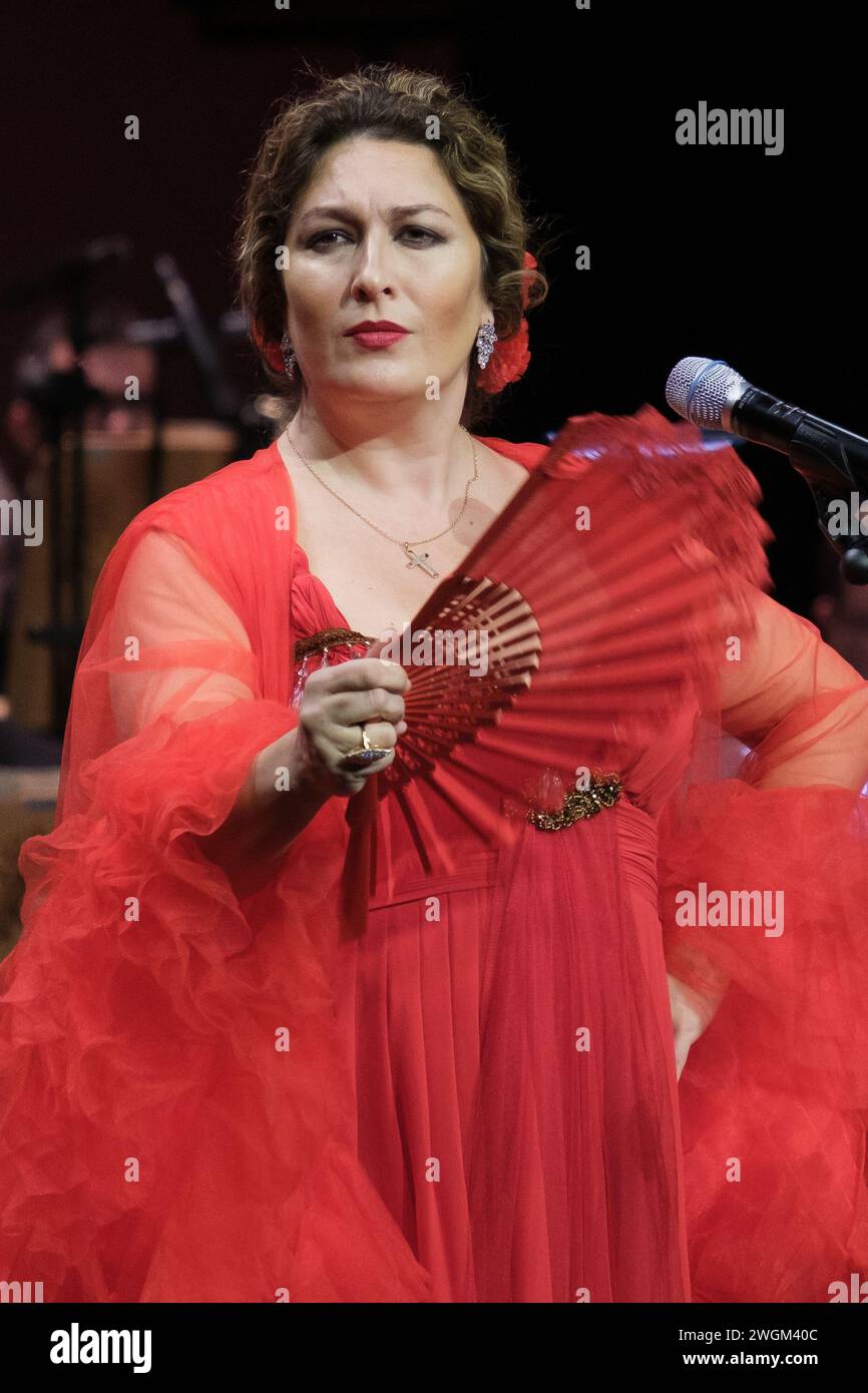 Flamenco singer Estrella Morente performs during the concert with the ...
