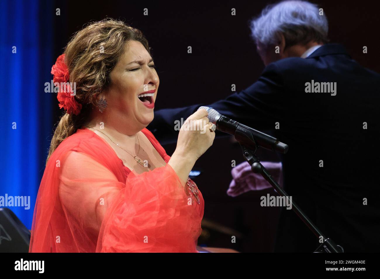 Flamenco singer Estrella Morente performs during the concert with the ...