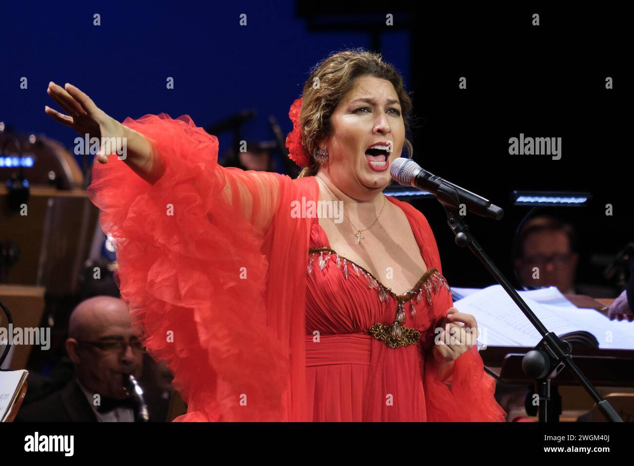 Flamenco singer Estrella Morente performs during the concert with the ...