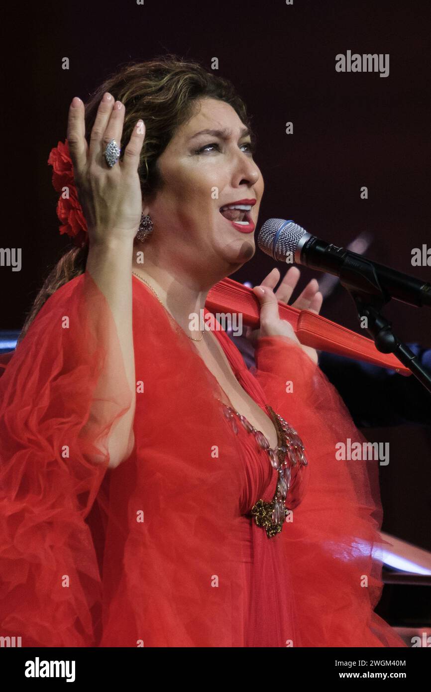 Flamenco singer Estrella Morente performs during the concert with the ...