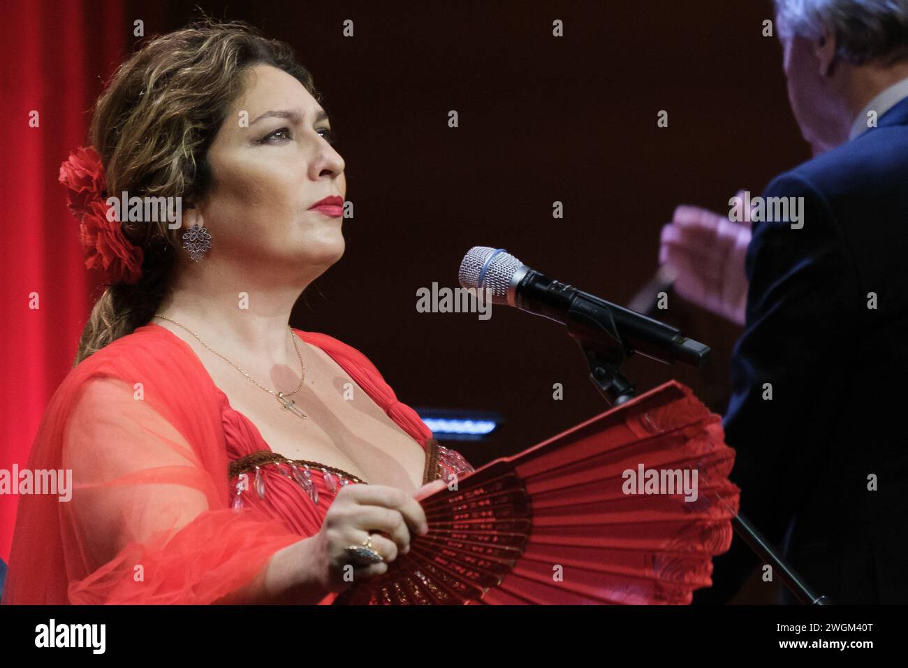 Flamenco singer Estrella Morente performs during the concert with the ...