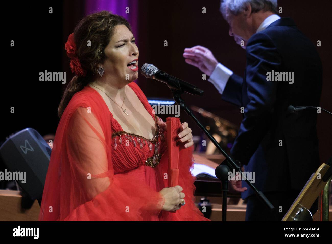 Flamenco singer Estrella Morente performs during the concert with the ...