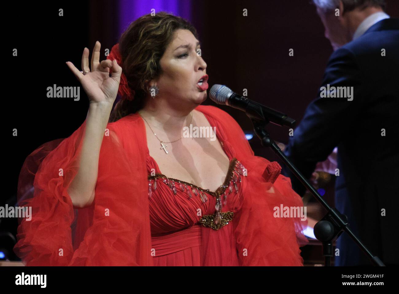 Flamenco singer Estrella Morente performs during the concert with the ...