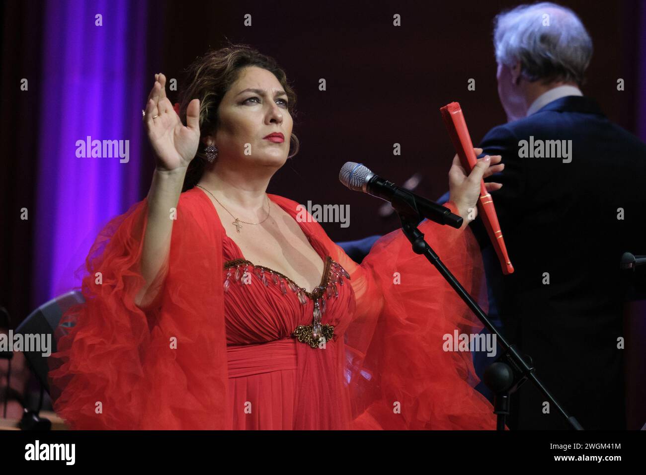 Flamenco singer Estrella Morente performs during the concert with the ...