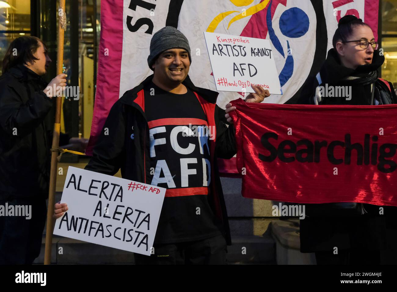 London, UK, 5th February, 2024. Stand up to Racism protest an ...