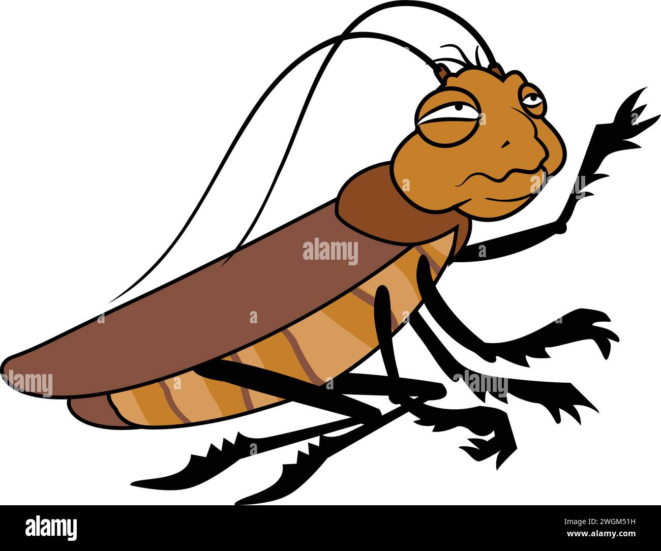 Vermin cockroach icon cartoon vector. Brown pest. Insect bug character ...