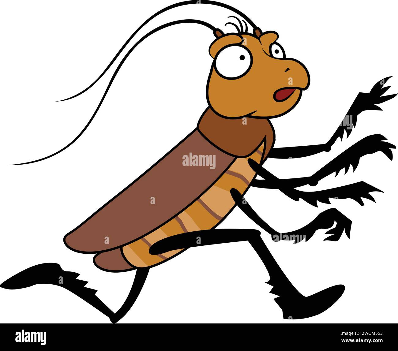 Running cockroach icon cartoon vector. Creepy biology. Vermin ...