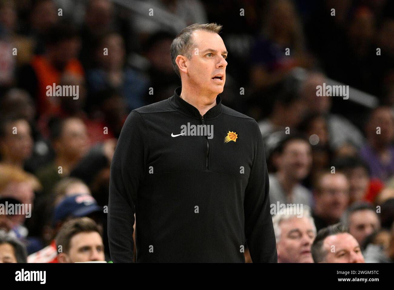Phoenix Suns head coach Frank Vogel in action during the first half of ...
