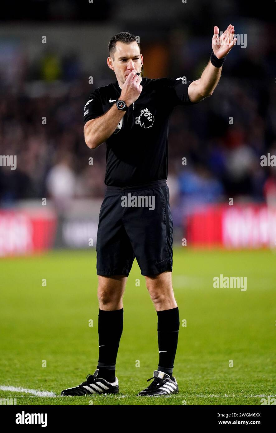 Jarred Gillett, referee during the Premier League match at the Gtech ...