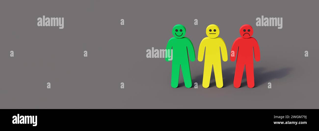 Happy, what ever and sad face character on grey background 3d render 3d ...