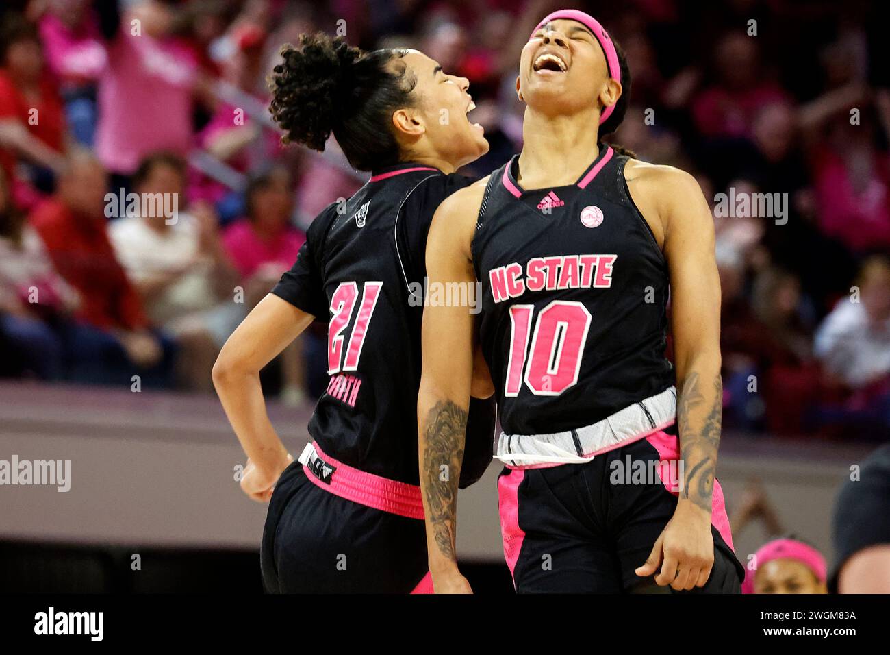 North Carolina State's Madison Hayes (21) celebrates with teammate ...