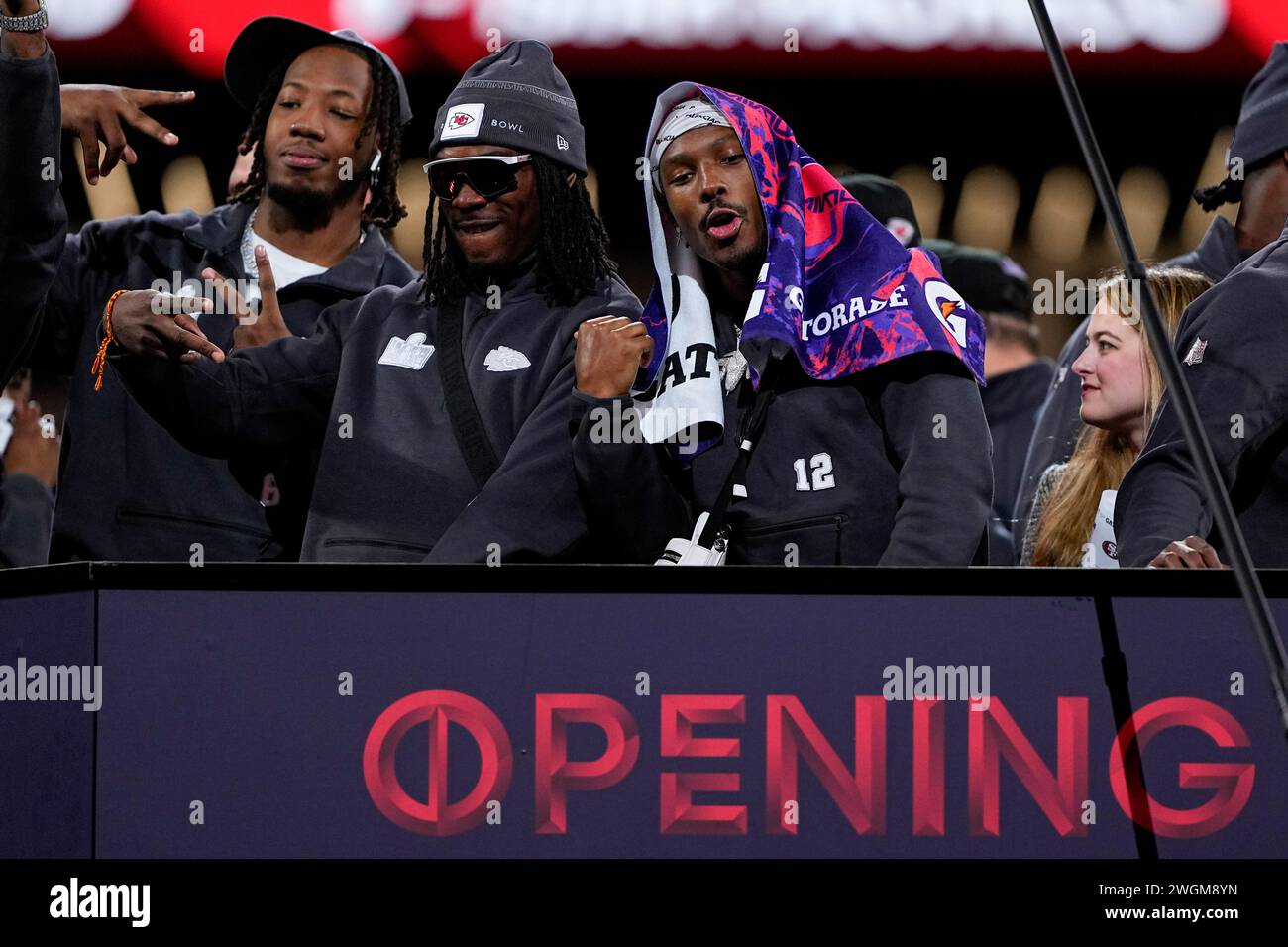 Kansas City Chiefs wide receiver Mecole Hardman Jr. gestures to the ...