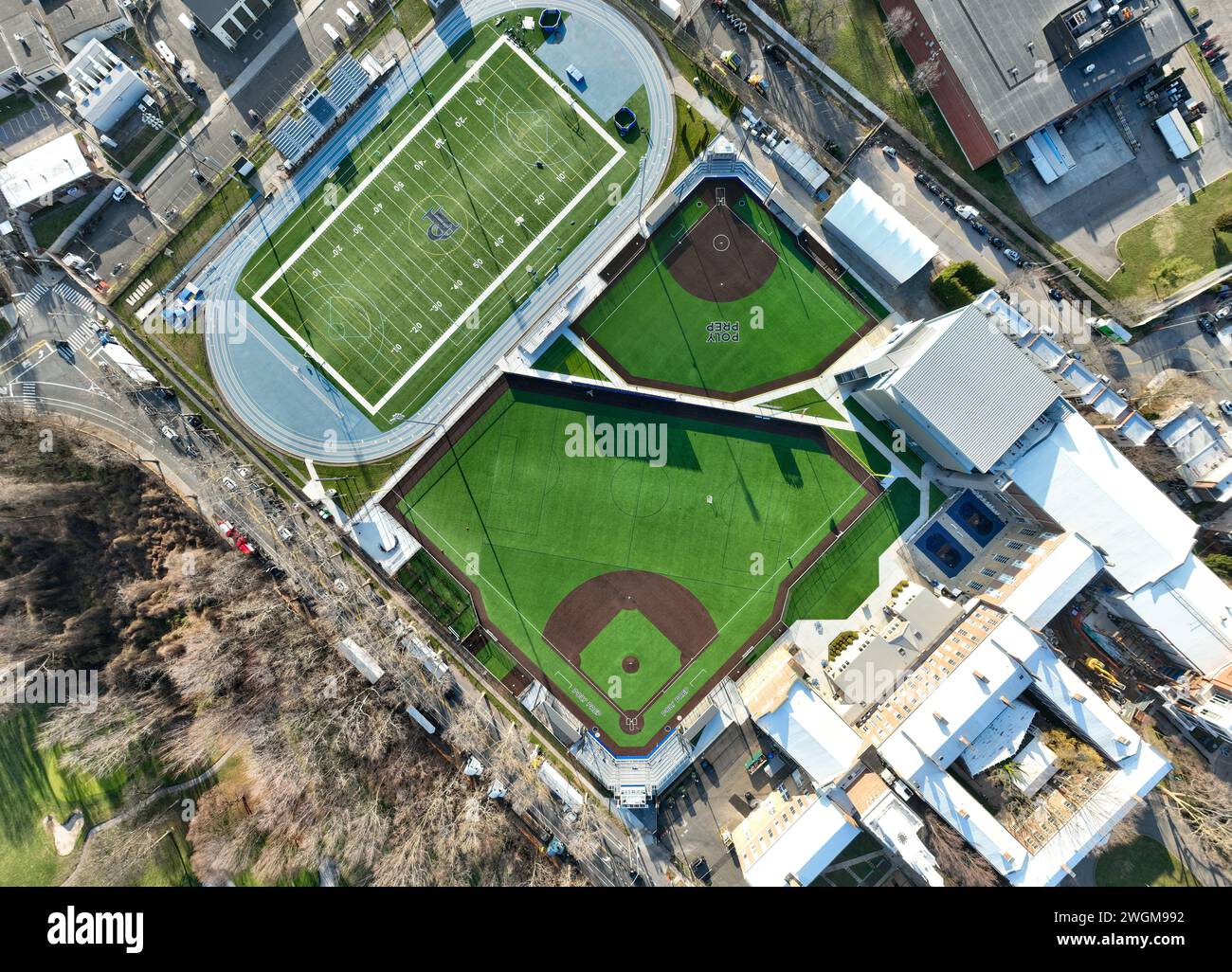 Brooklyn, New York - Dec 18, 2022: Poly Prep baseball, football sports ...
