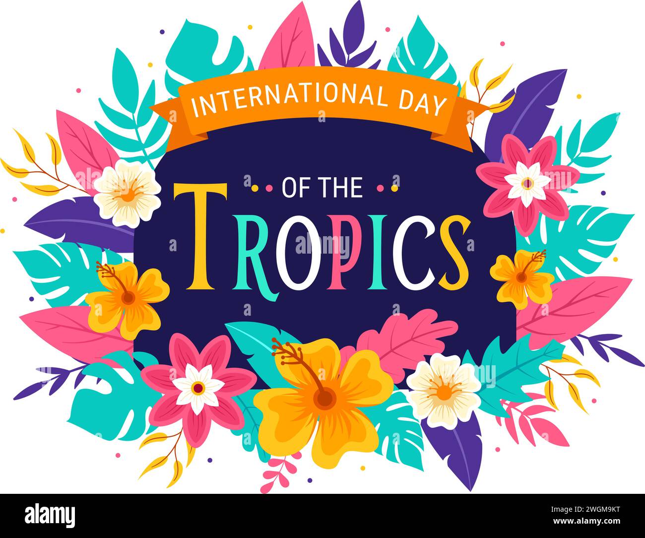 International Day of the Tropics Vector Illustration on 29 June with ...