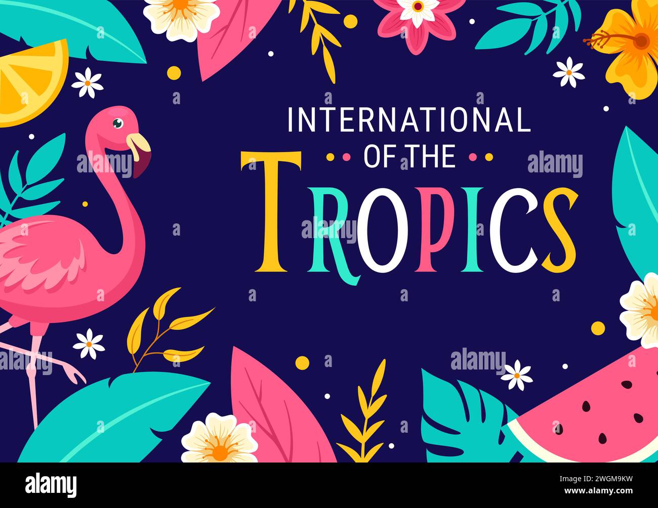 International Day of the Tropics Vector Illustration on 29 June with ...