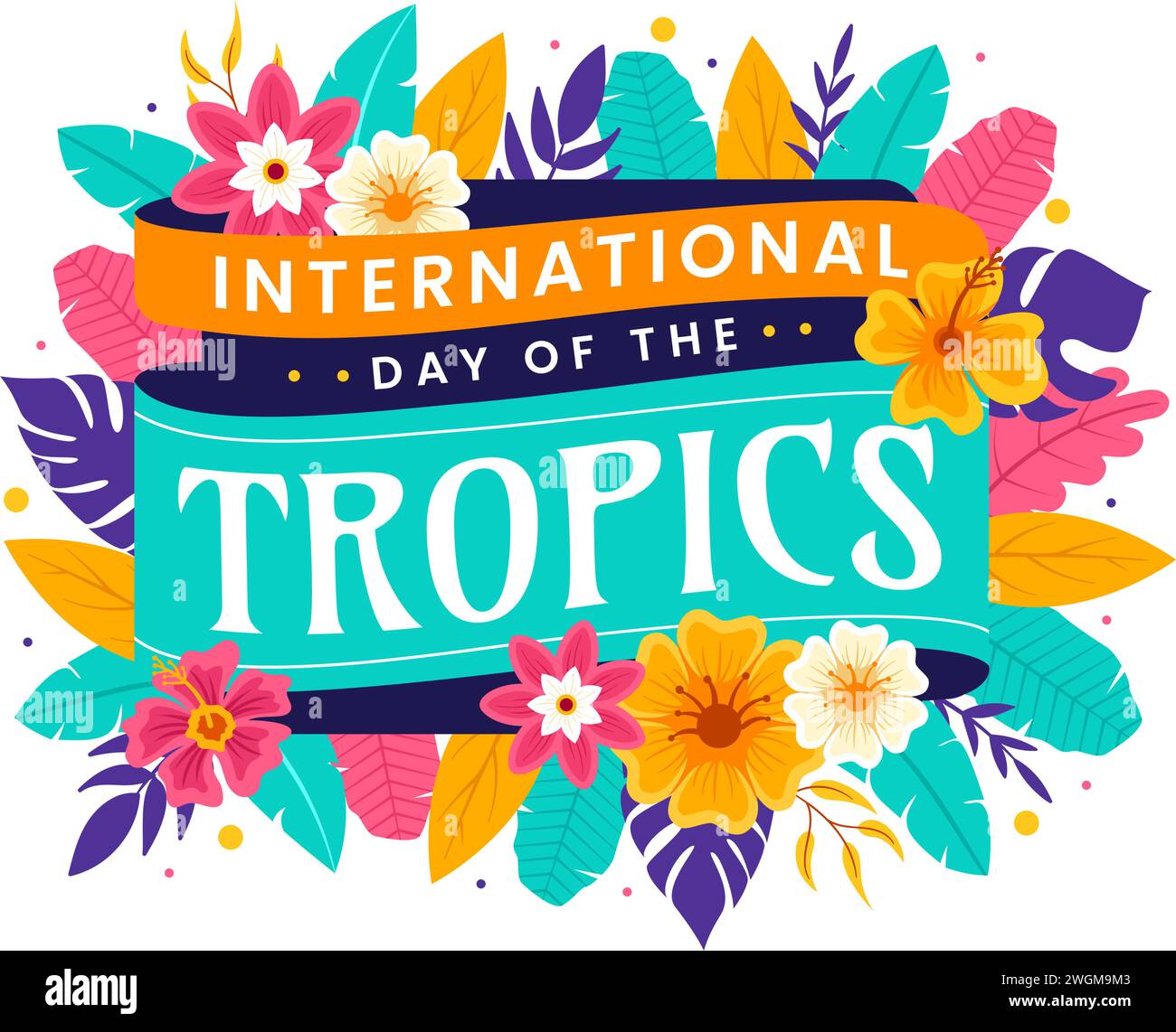 International Day of the Tropics Vector Illustration on 29 June with ...