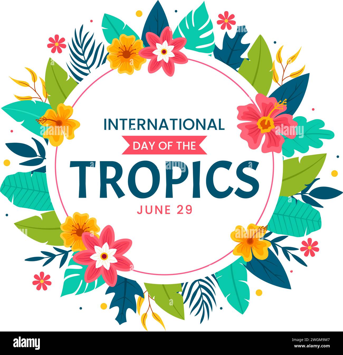 International Day of the Tropics Vector Illustration on 29 June with ...