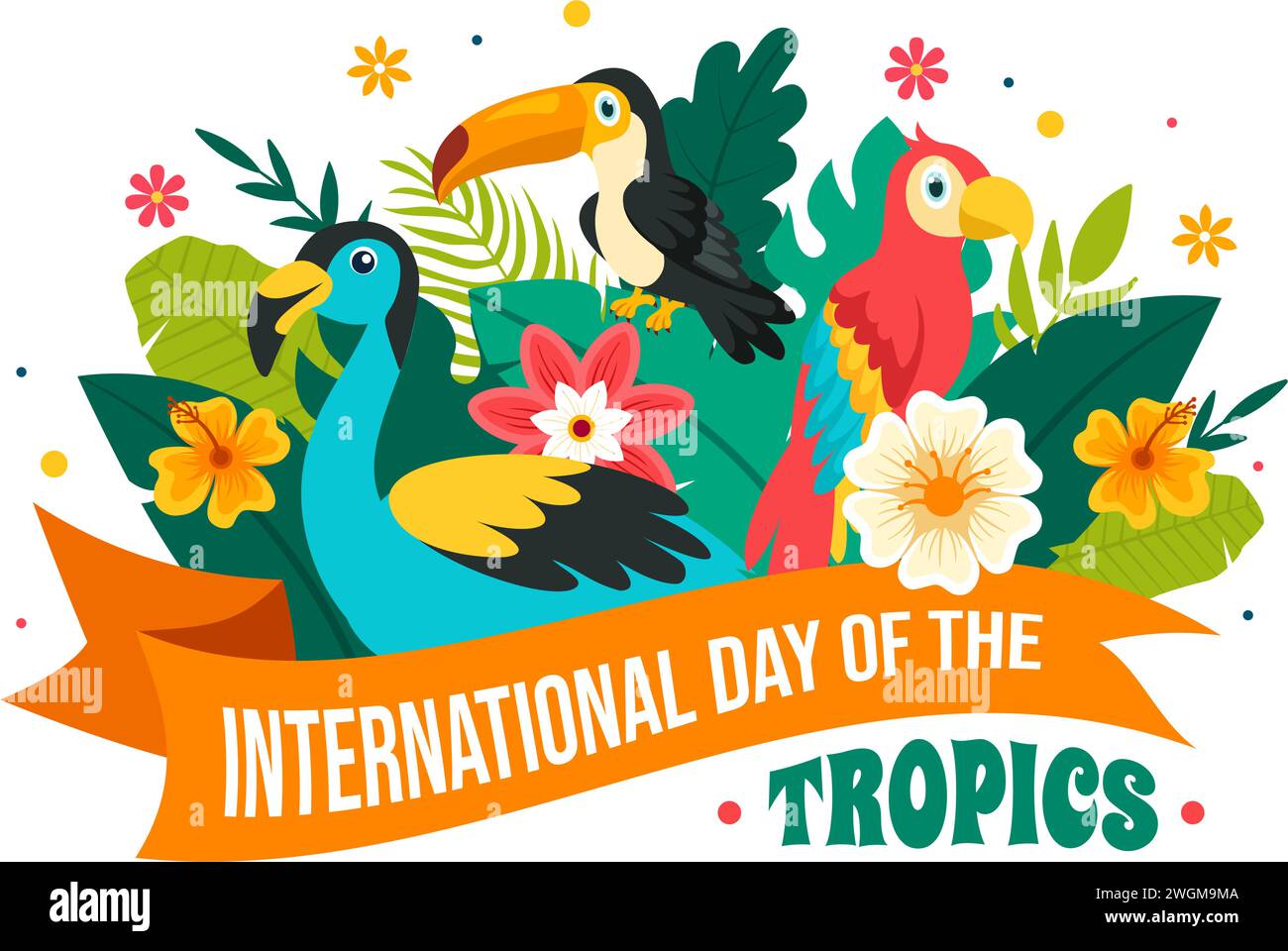 International Day of the Tropics Vector Illustration on 29 June with ...