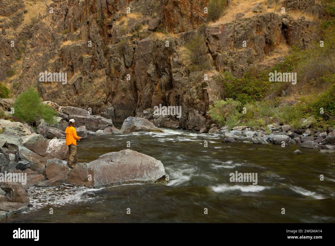 Fly fishing along Imnaha River Trail, Imnaha Wild and Scenic River ...