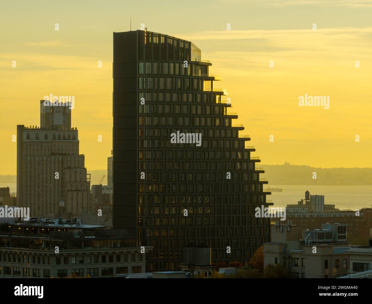 Aerial view of the Apartment Tower in downtown Brooklyn, New York City ...