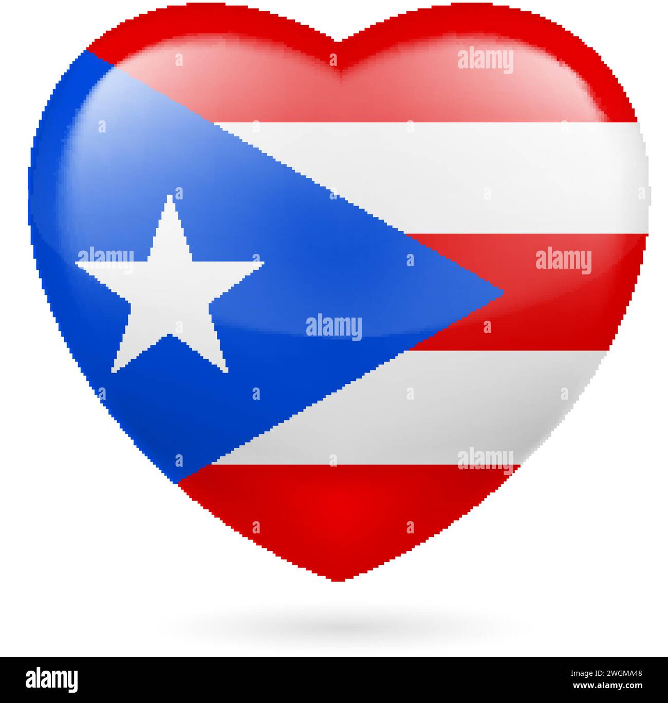 Heart with Puerto Rico Flag Colors. I Love Puerto Rico Stock Vector Image & Art - Alamy