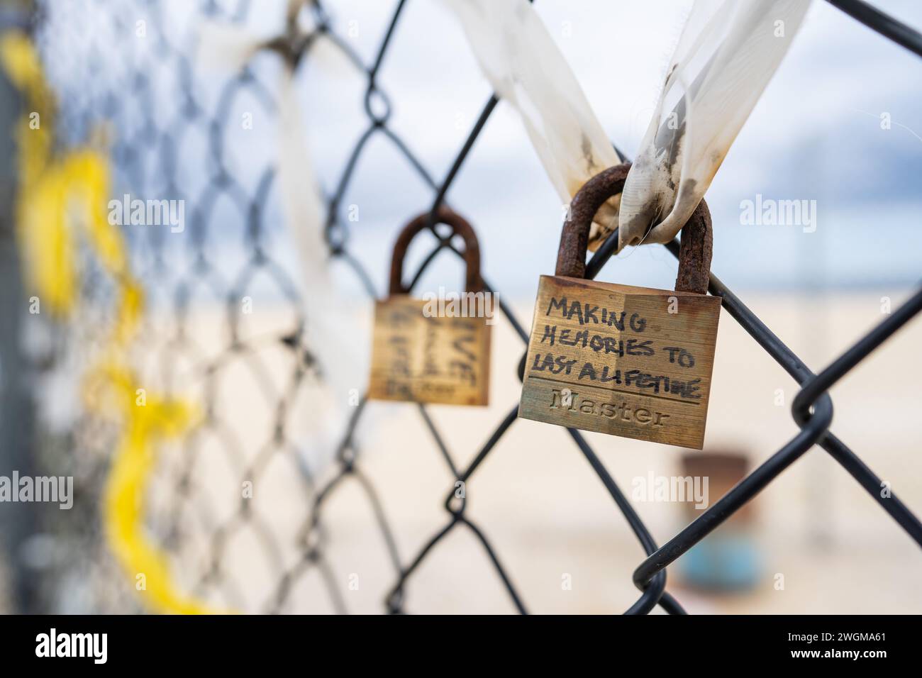 Capturing timeless moments in Asbury Park: A padlock adorned with ...