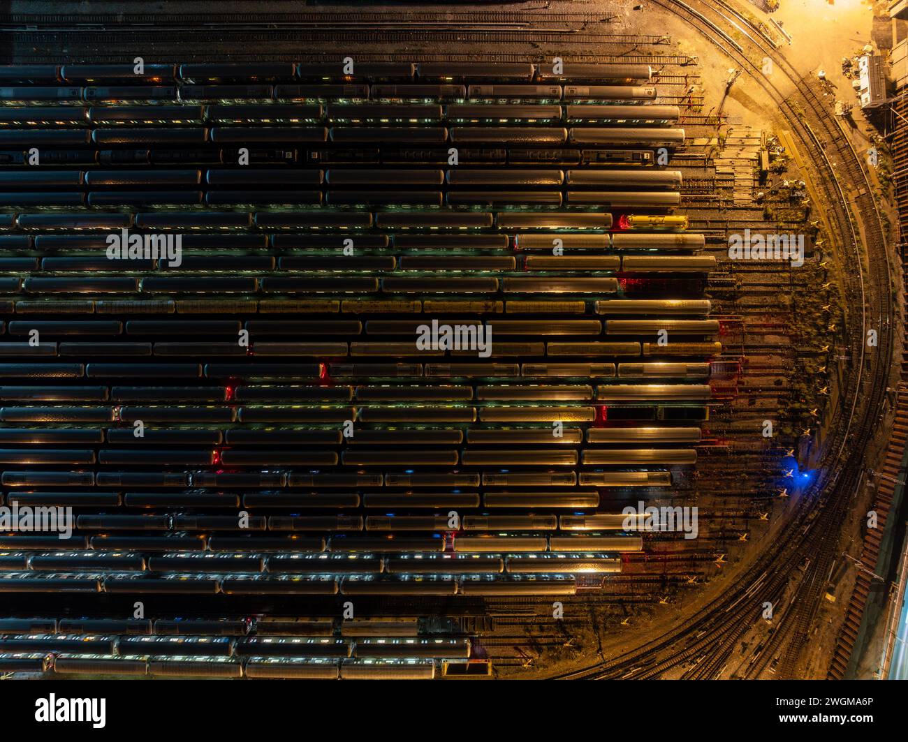 New York City - Oct 29, 2022: Aerial view of the Coney Island train ...