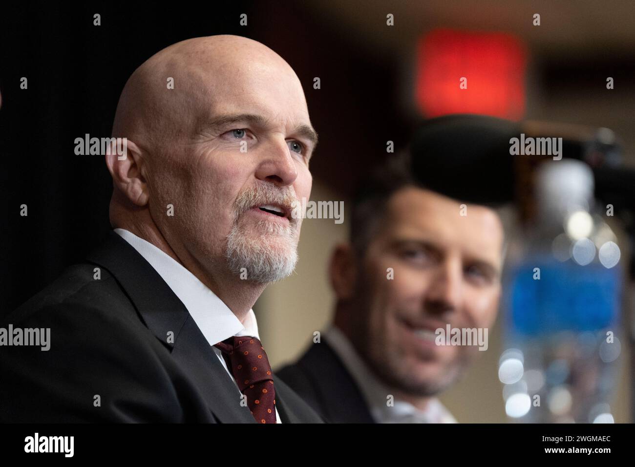 Washington Commanders new head coach Dan Quinn with Commanders general ...