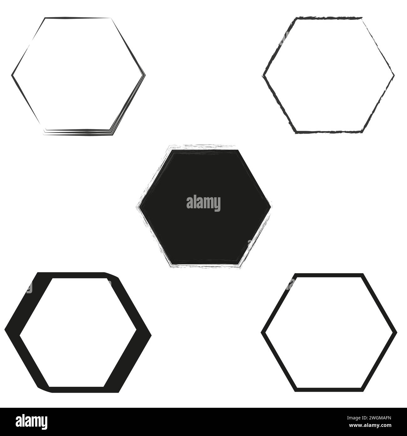 Hexagon border hi-res stock photography and images - Alamy