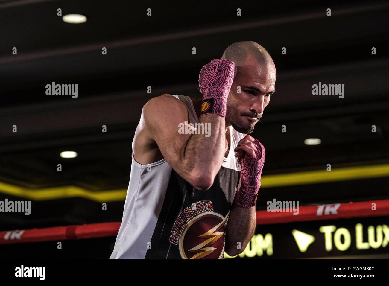 Las Vegas, Nevada, USA. 5th Feb, 2024. Lightweight contender Jose ...